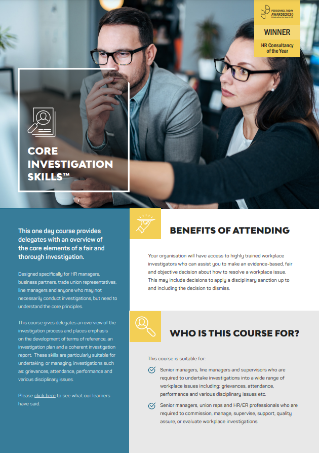 Investigation skills training | Resolution Framework Investigation skills training | Resolution Framework